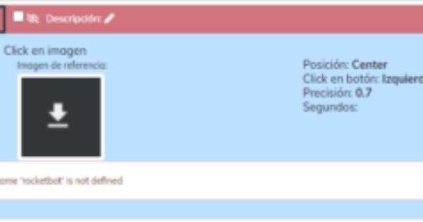 Click en imagen da error - Rocketbot Forum