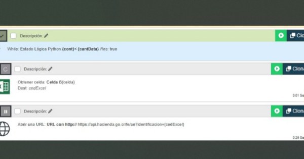 Error en ejecución de comandos - Rocketbot Forum