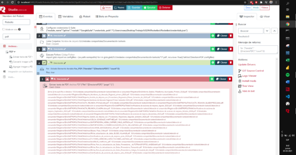 Problema con ciclo For - Rocketbot Forum