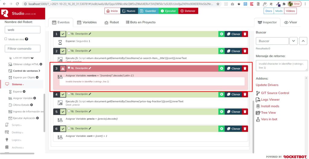 Problema con tildes y caracteres como - Rocketbot Forum