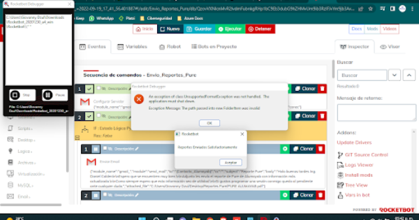 Error Modulo Gmail - Rocketbot Forum