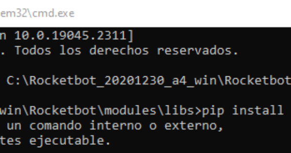 Error al instalar phyton y la libreria matplotlib - Rocketbot Forum