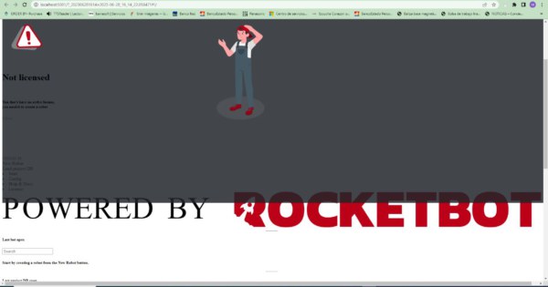 problemas al instalar licencia en rocketbot - Rocketbot Forum